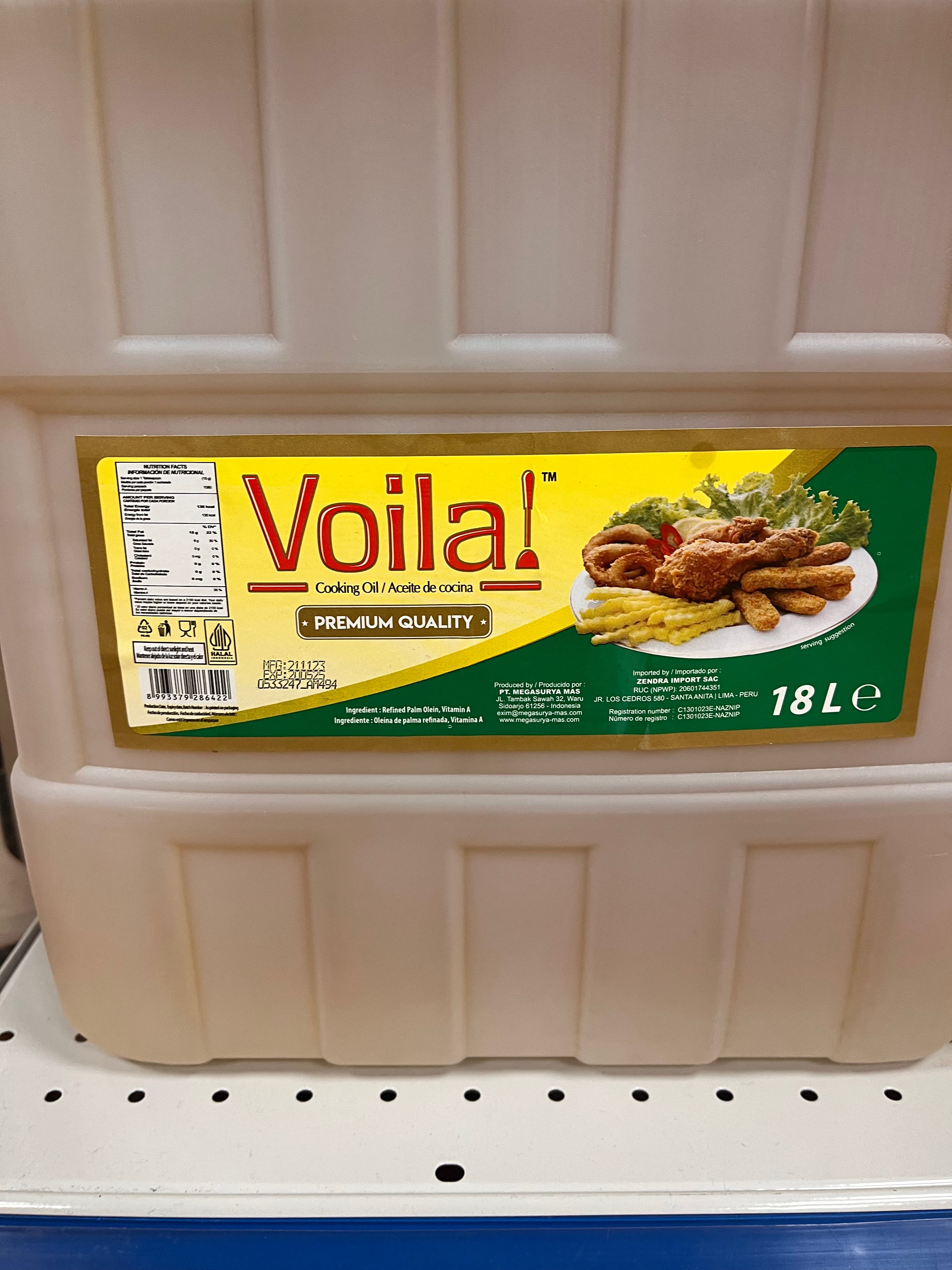 Voila! Palm Oil 18 Lt | Locotemarket