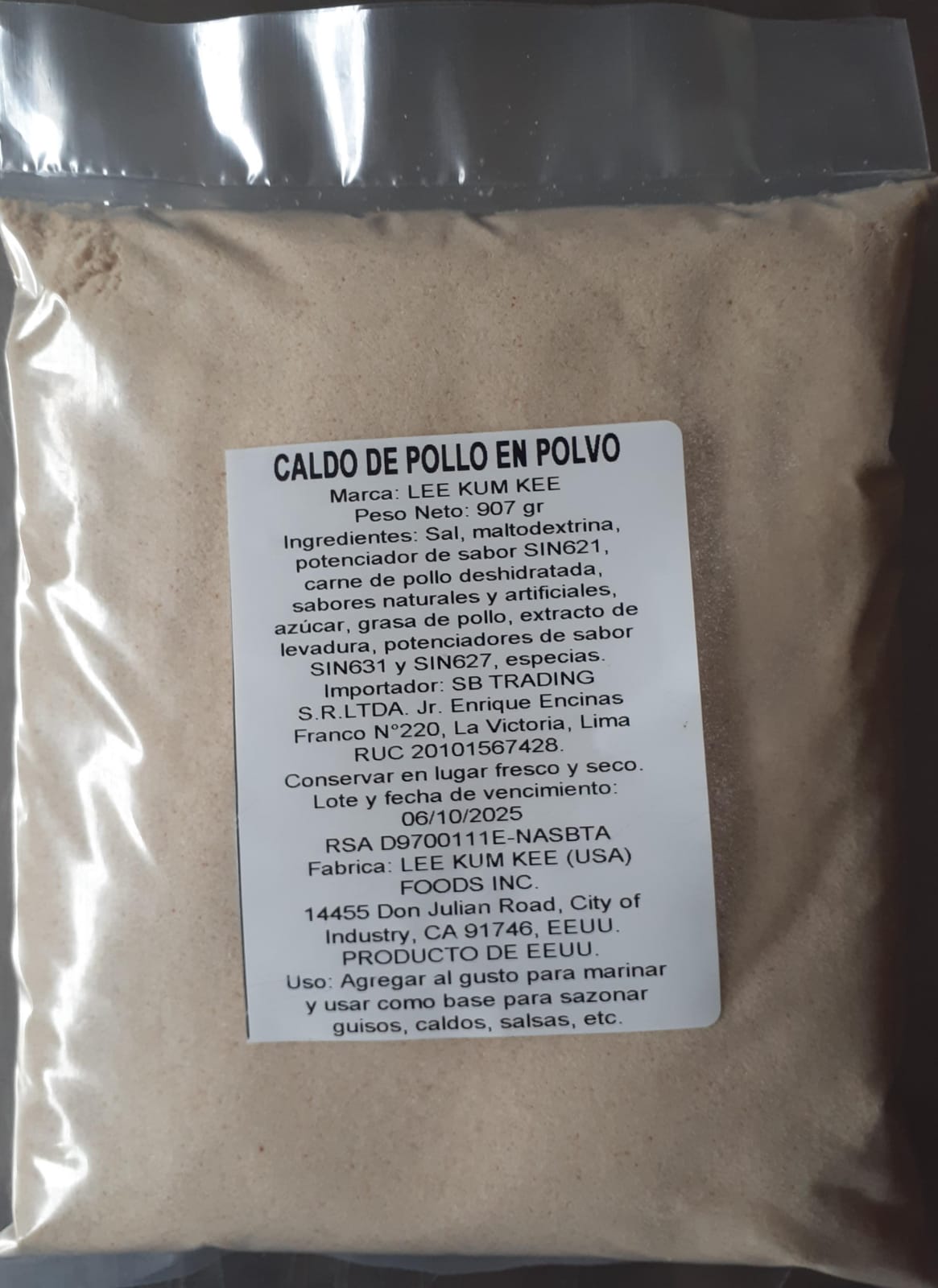 Caldo de pollo en polvo Lee Kum Kee 950grs Bolsa | Locotemarket